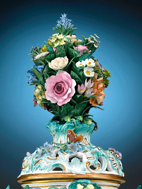 Pair of Meissen Mayflower Vases at 1stDibs