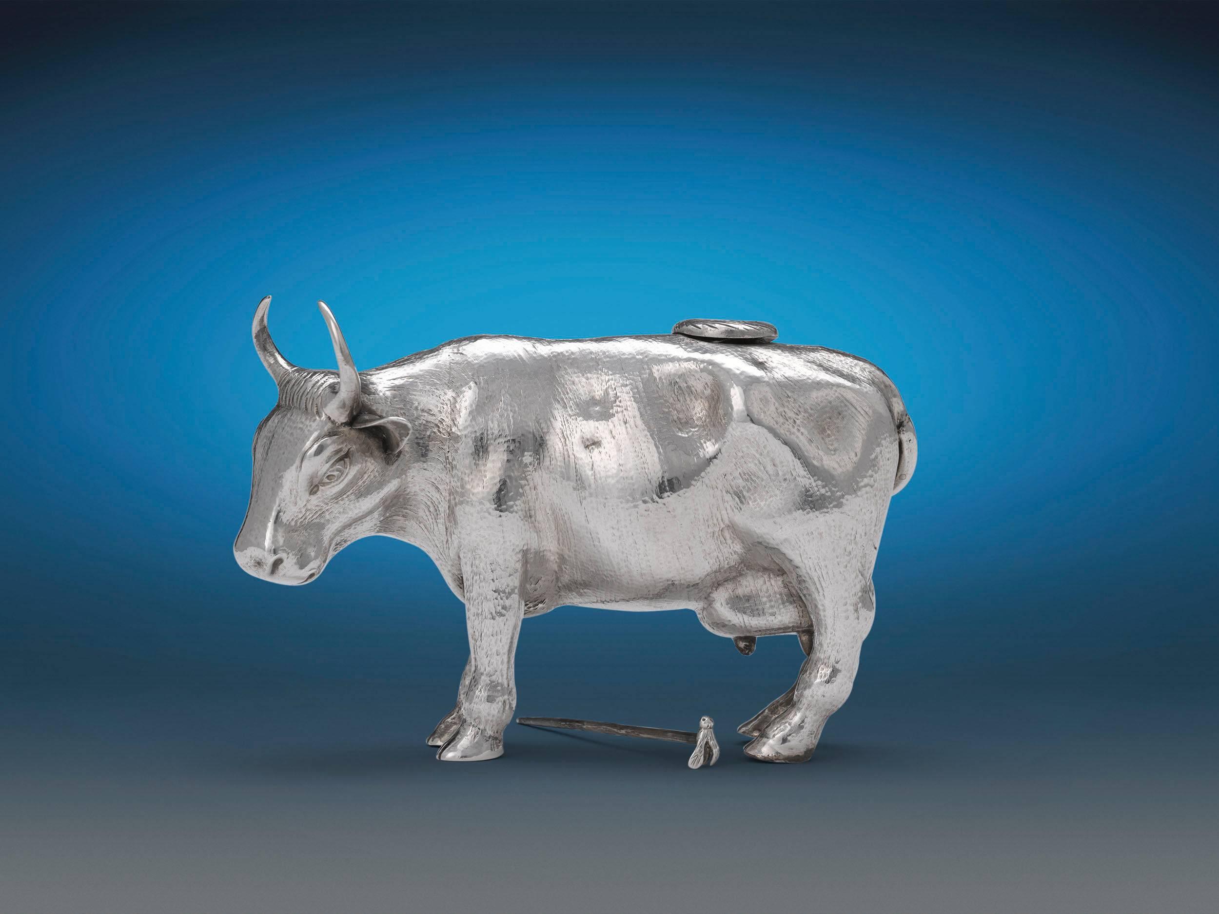 German Silver Cow Creamer at 1stDibs