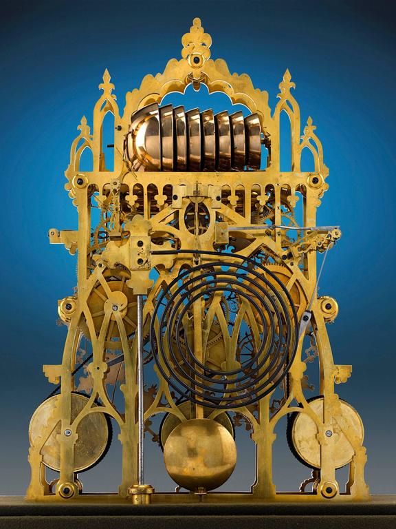 English Skeleton Clock by Smith and Sons Exhibition-Quality at 1stDibs