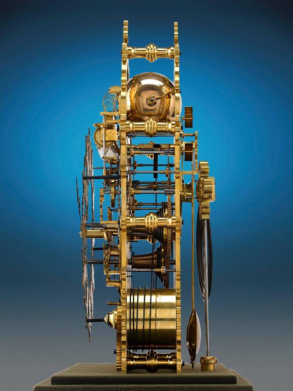 English Skeleton Clock by Smith and Sons Exhibition-Quality at 1stDibs