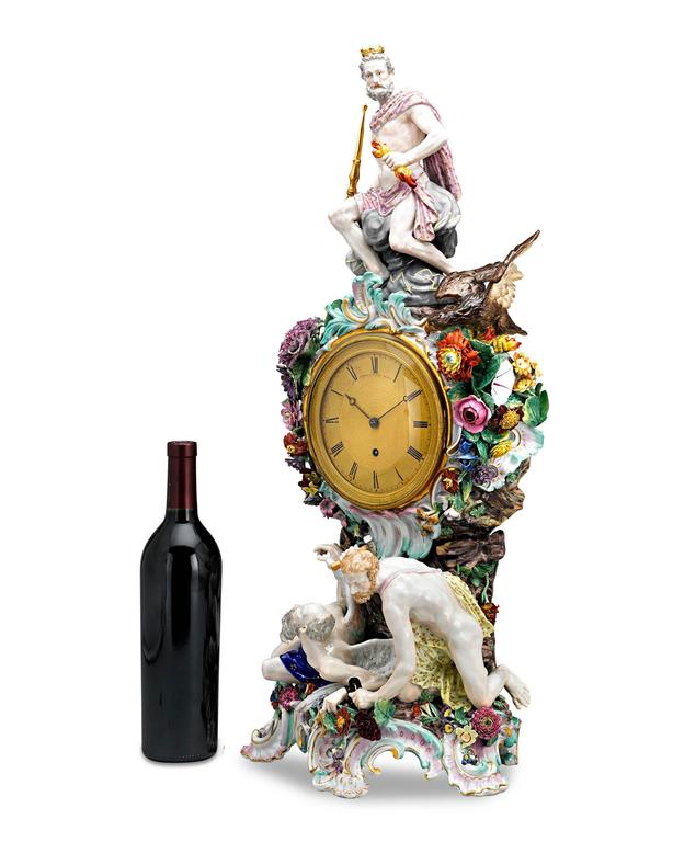 Prometheus Porcelain Mantle Clock by Meissen at 1stDibs