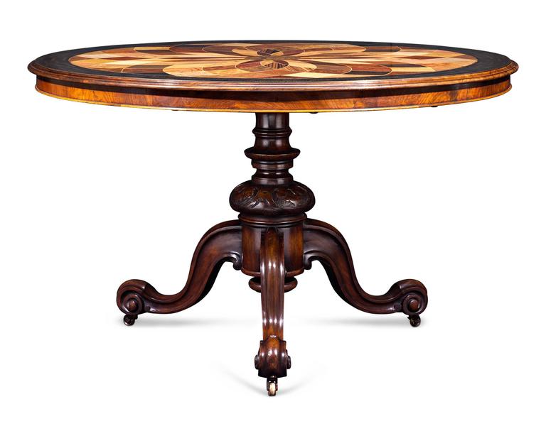 19th Century Veneer Sample Tilt-Top Table at 1stDibs