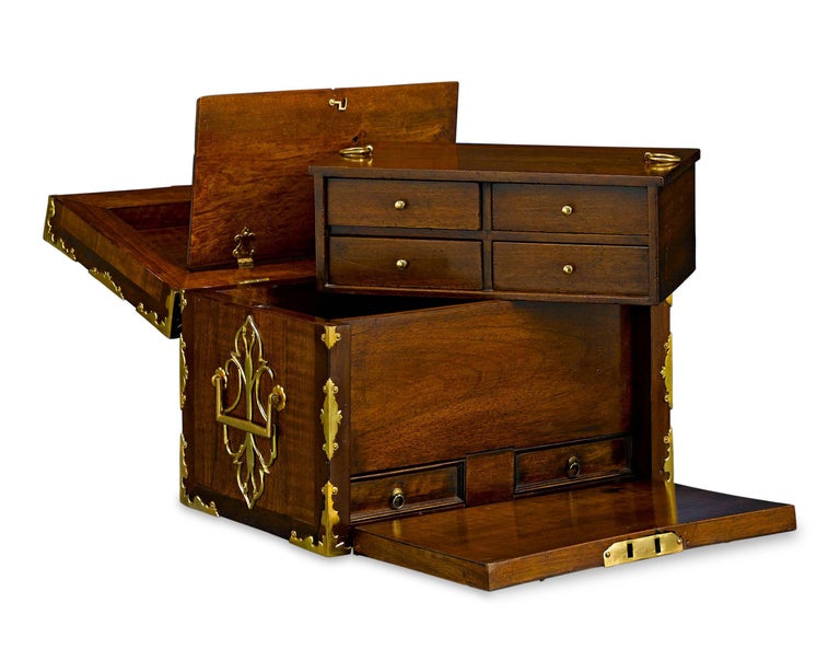 English Brass Bound Lock Box at 1stDibs