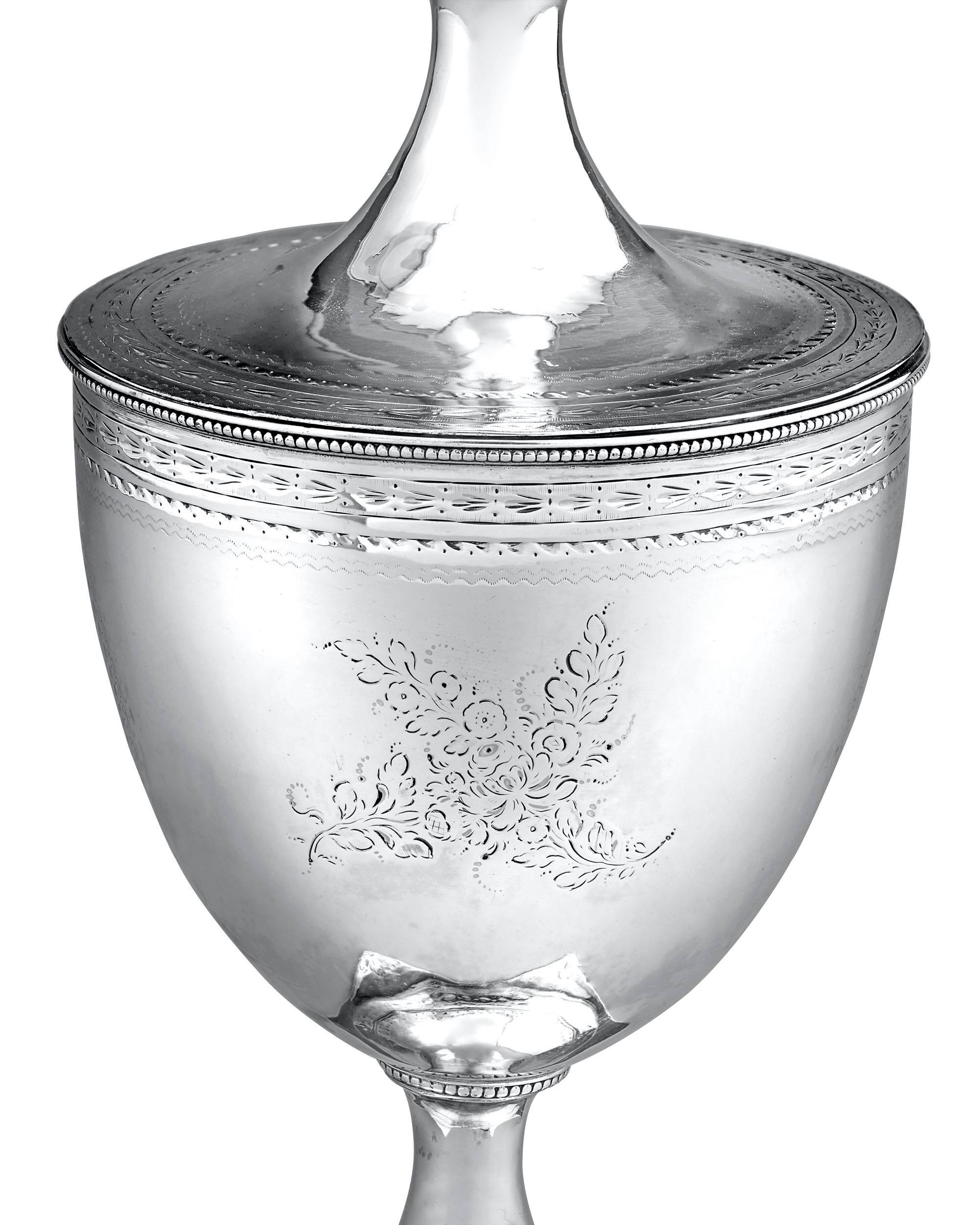 Hester Bateman Silver Sugar Bowl, Urn Form at 1stDibs