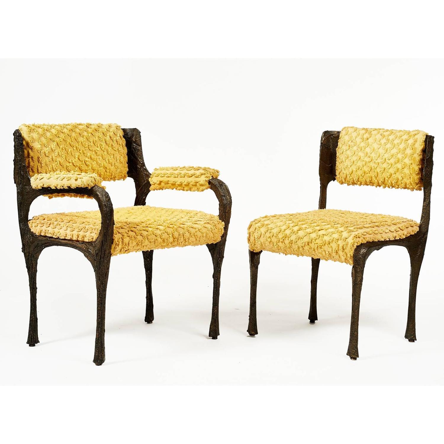 Outstanding Set of Eight Signed Paul Evans Chairs, circa 1974 at 1stdibs