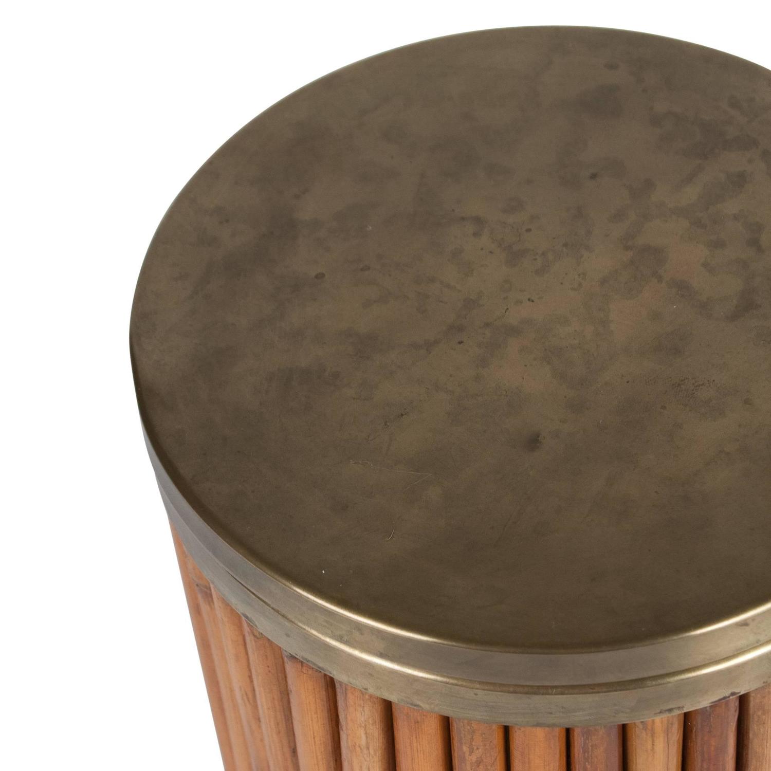 Bamboo and Brass Ice Bucket by Gabrielle Crespi For Sale at 1stdibs