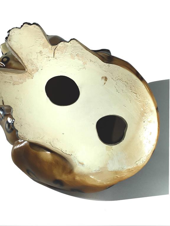 Big Italian Ceramic Leopard Sculpture at 1stDibs