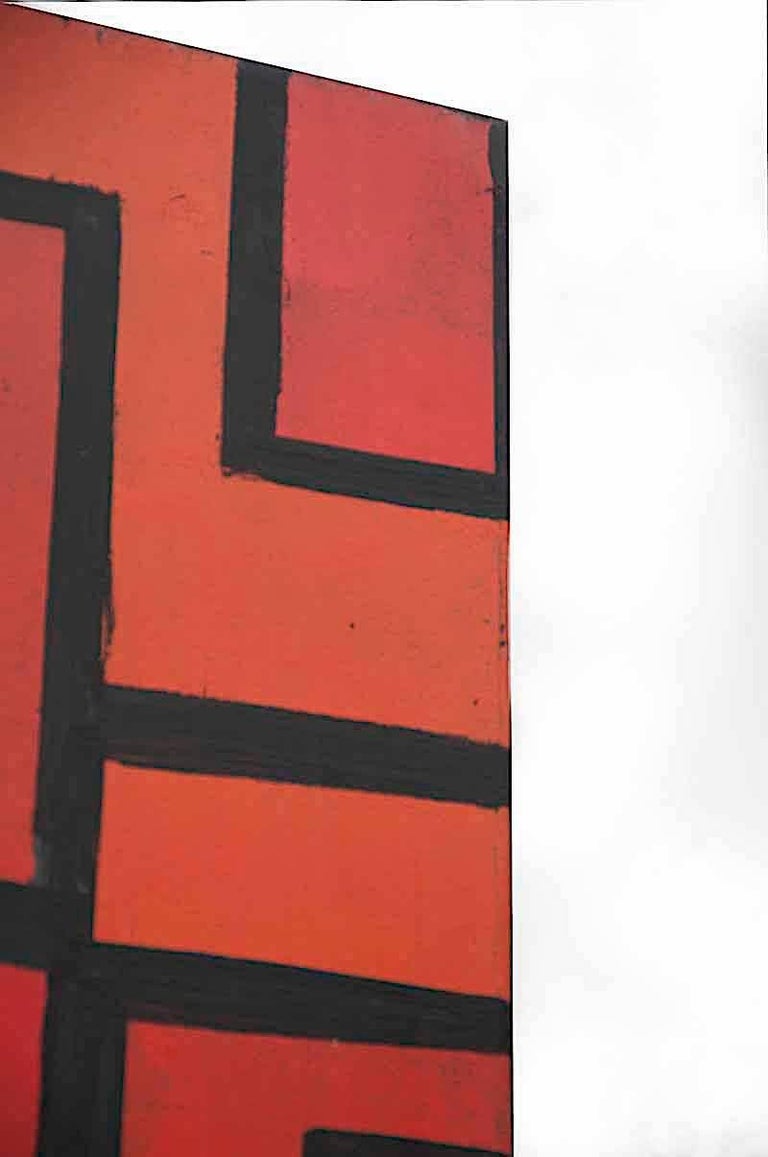 Contemporary Outdoor Large Abstract Steel Painted Sculpture, Model ...