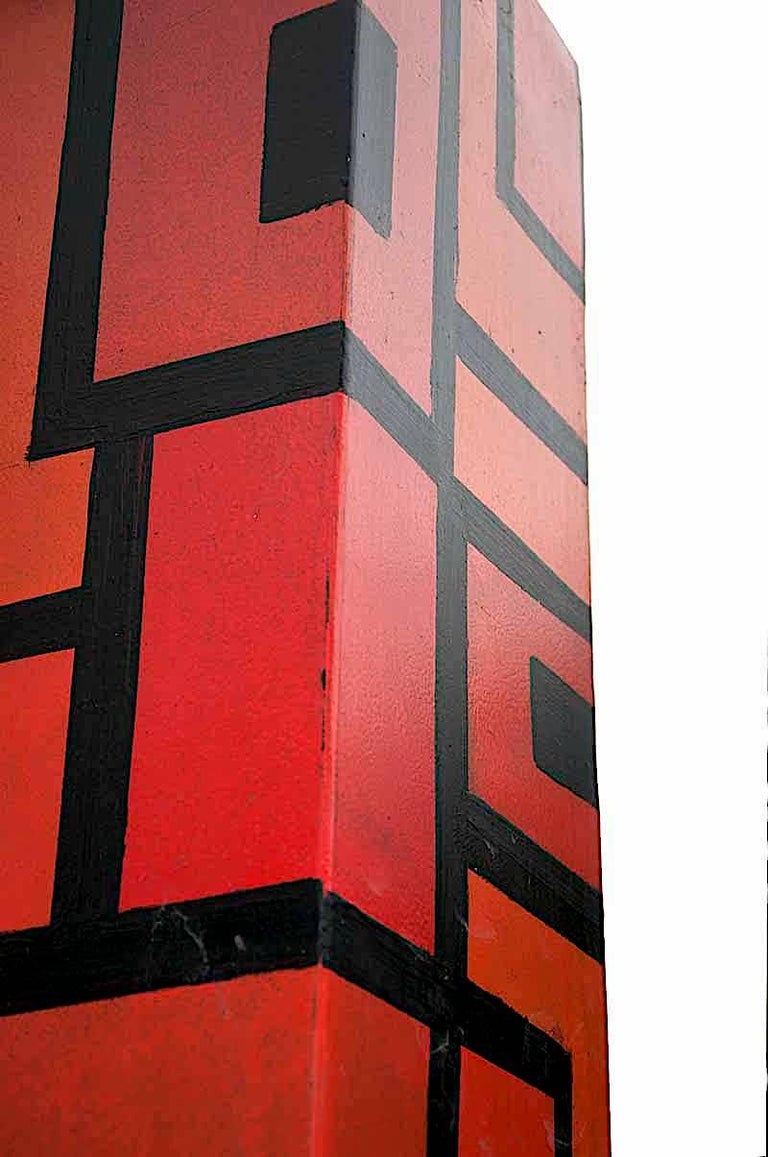 Contemporary Outdoor Large Abstract Steel Painted Sculpture, Model ...