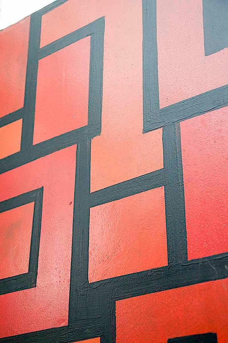 Contemporary Outdoor Large Abstract Steel Painted Sculpture, Model ...