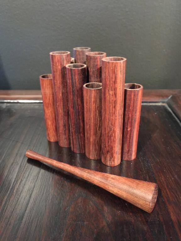 Mid-Century Walnut Pencil or Pen Holder by Sergio Dello Strologo for ...