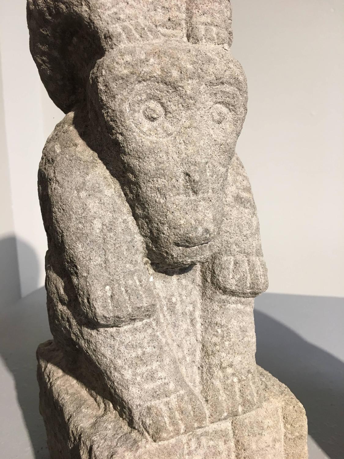 Chinese Carved Stone Monkey Totems For Sale at 1stdibs