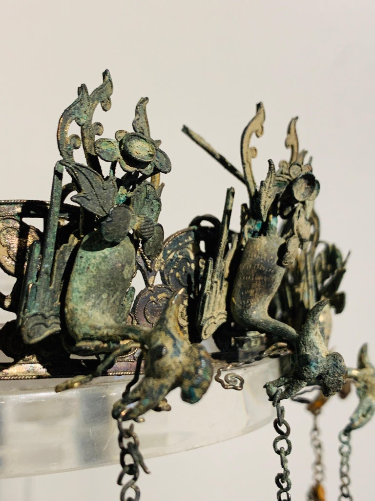 Chinese Ming Dynasty Silver Nine Phoenix Coronet Crown, 16th/17th ...