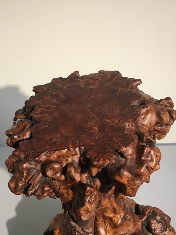 Chinese Root Wood and Burl Side Table of Pedestal, Republic Period at ...