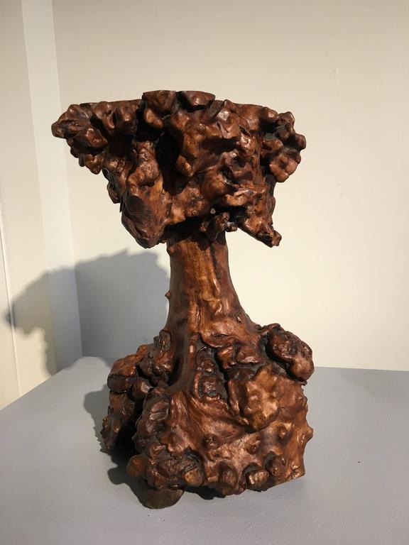 Chinese Root Wood and Burl Side Table of Pedestal, Republic Period at ...