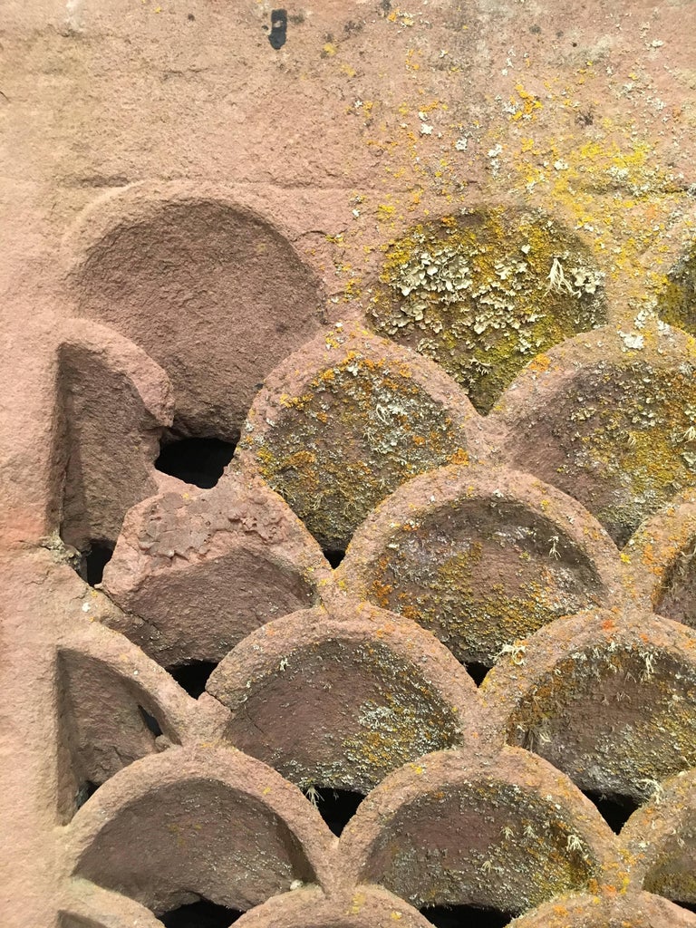 Pair of Antique Indian Carved Sandstone Jali Window Screens, Madhya ...