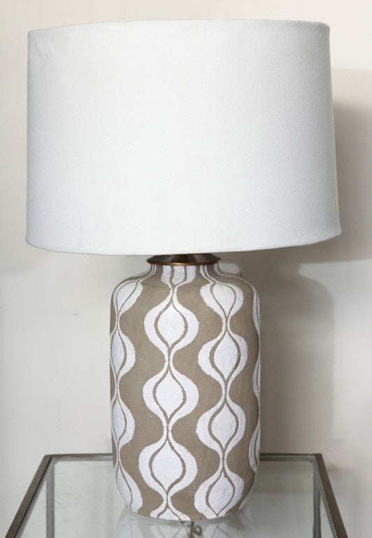 Pair of Geometric Table Lamps at 1stDibs