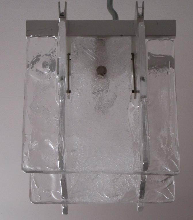 Small-Scale Interlocking Glass Flush Mount Pendant Light For Sale at ...