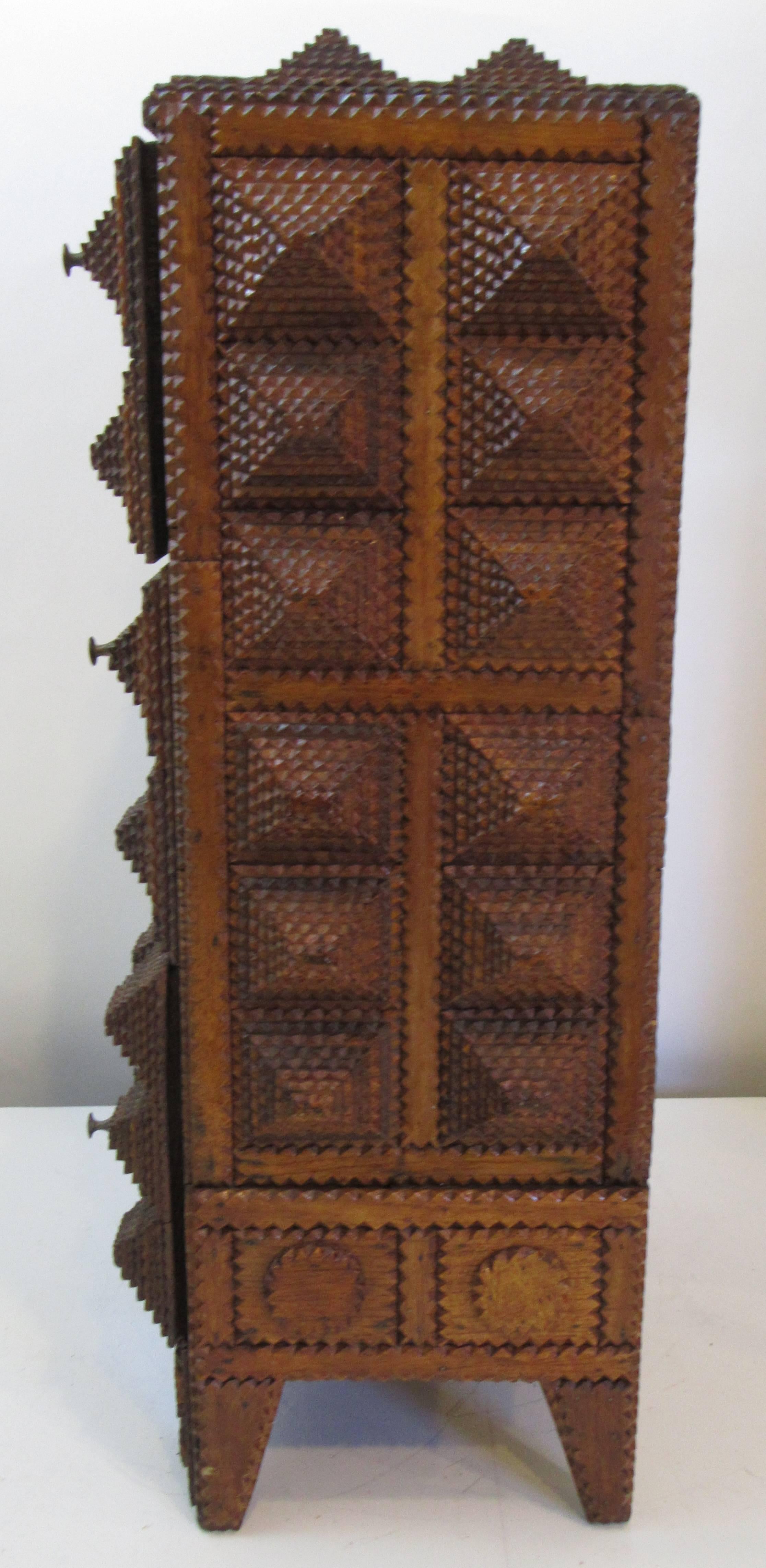 Tramp Art Chest of Drawers at 1stDibs