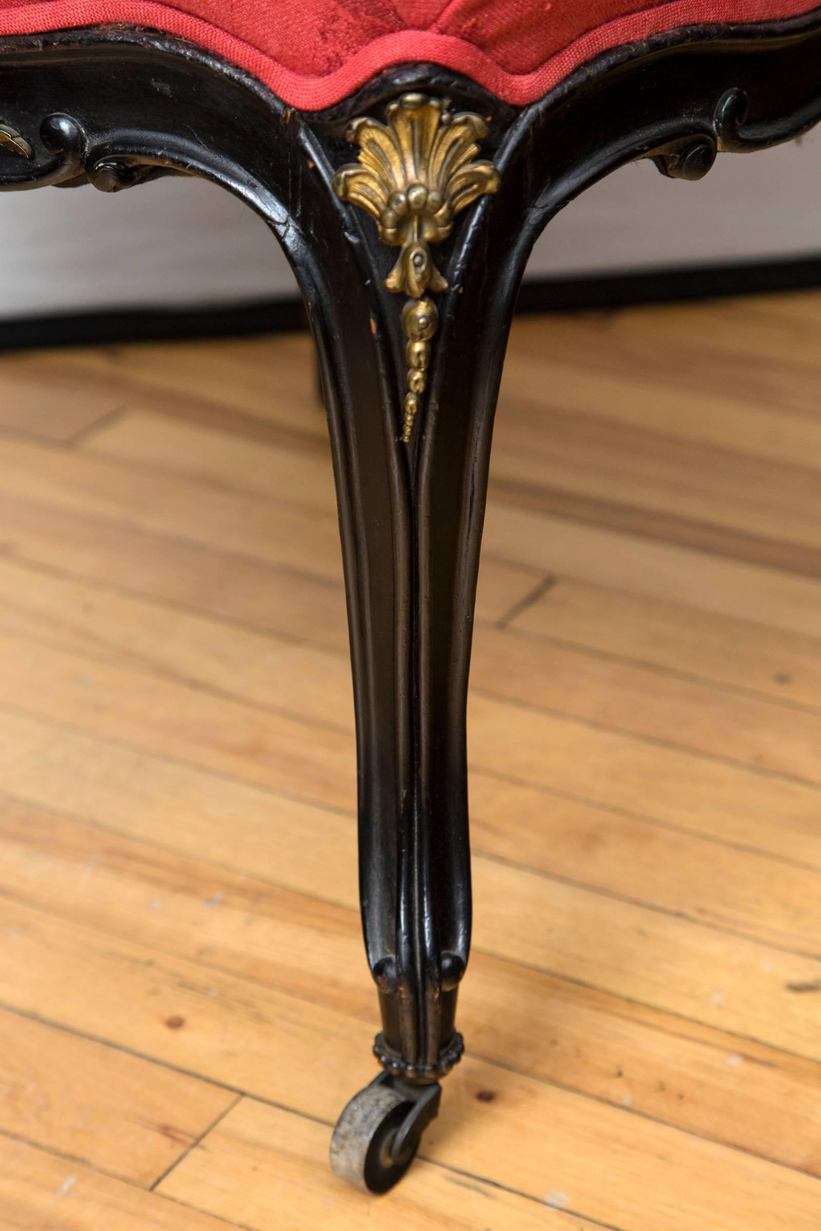 Napoleon III Style Gilt Bronze-Mounted Side Chair For Sale at 1stDibs