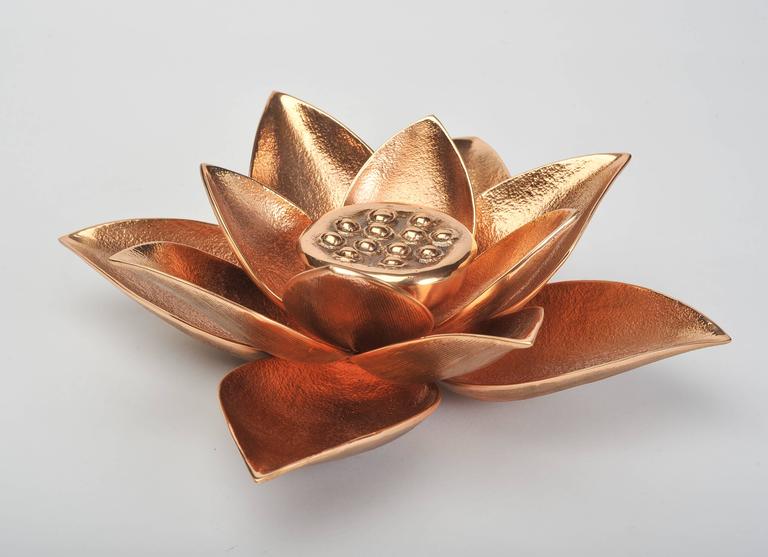 Bronze Lotus For Sale at 1stDibs