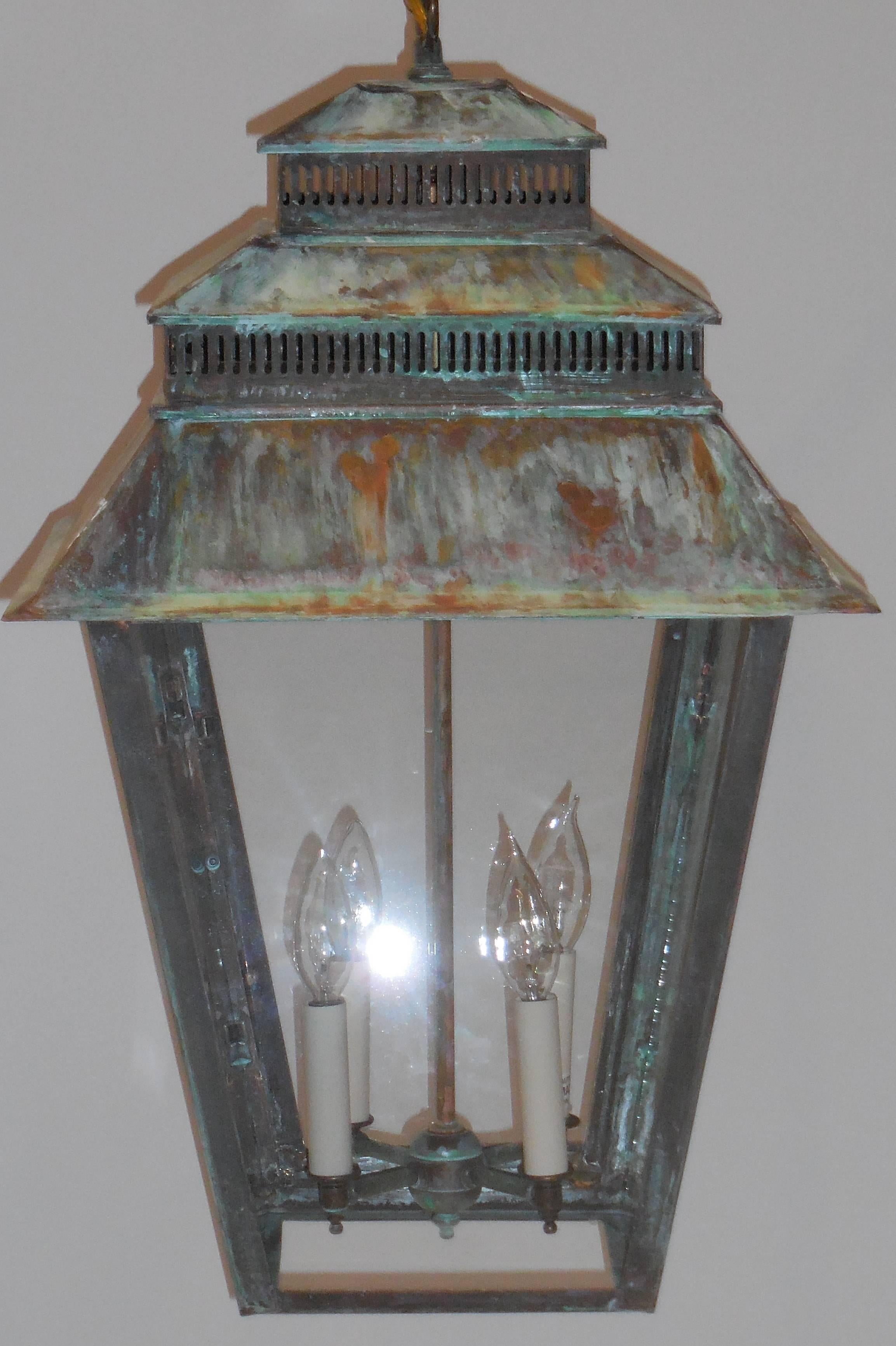 Large Architectural Pagoda Brass Lantern at 1stDibs