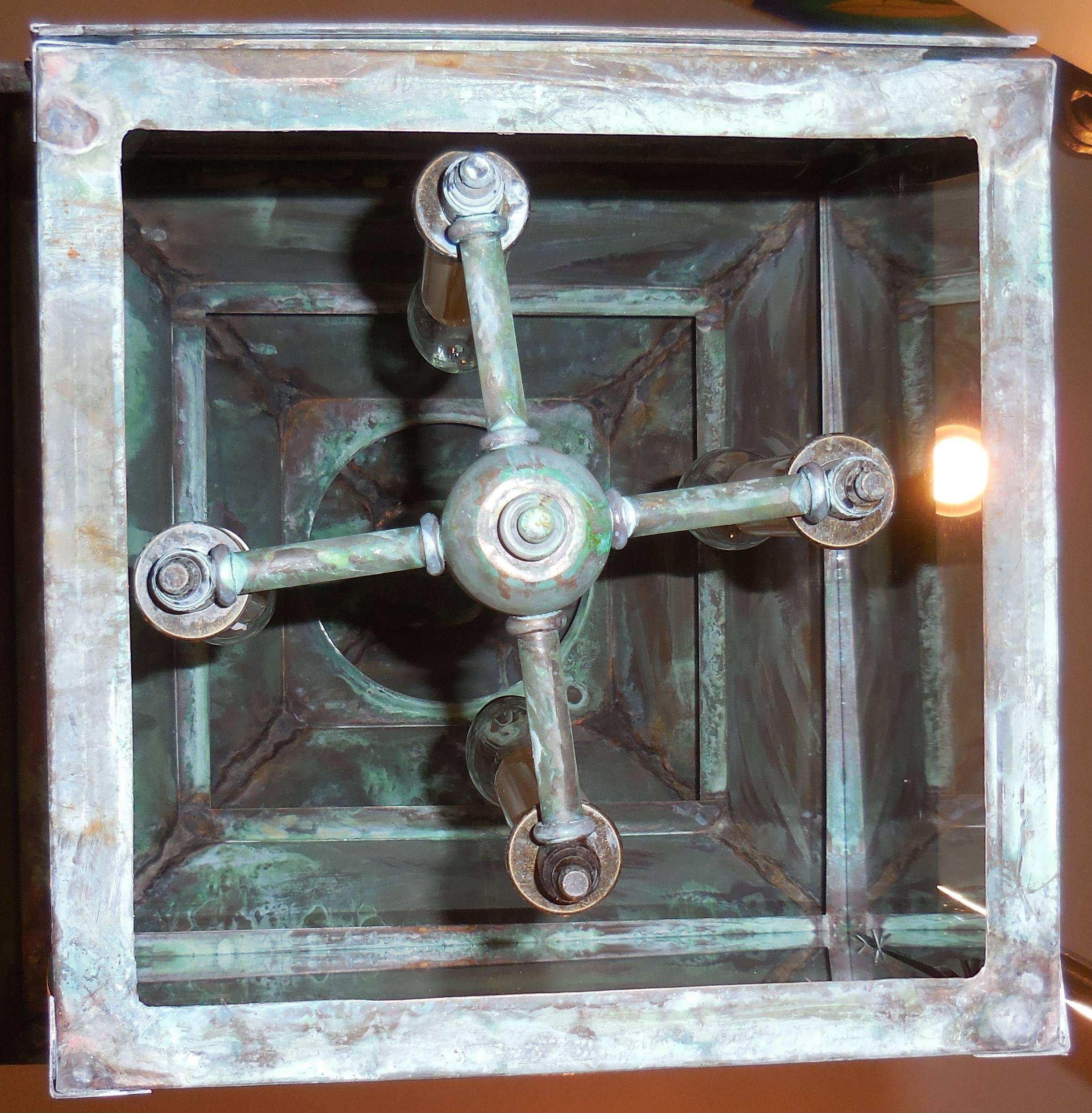 Large Architectural Pagoda Brass Lantern at 1stDibs