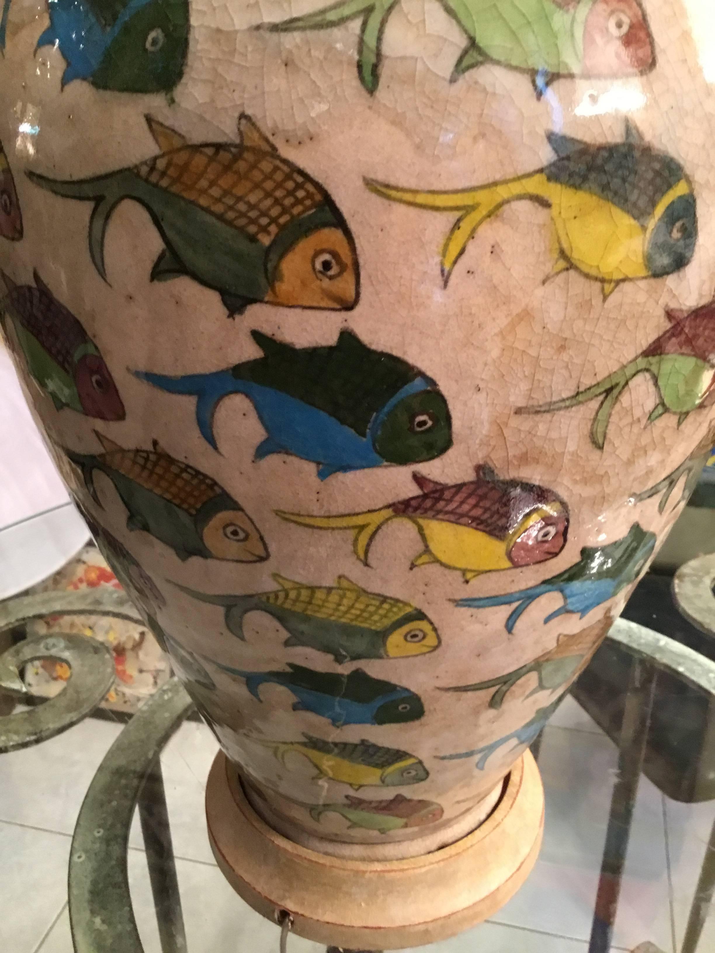 Antique Persian Ceramic Table Lamp at 1stDibs | persian lamps, persian ...