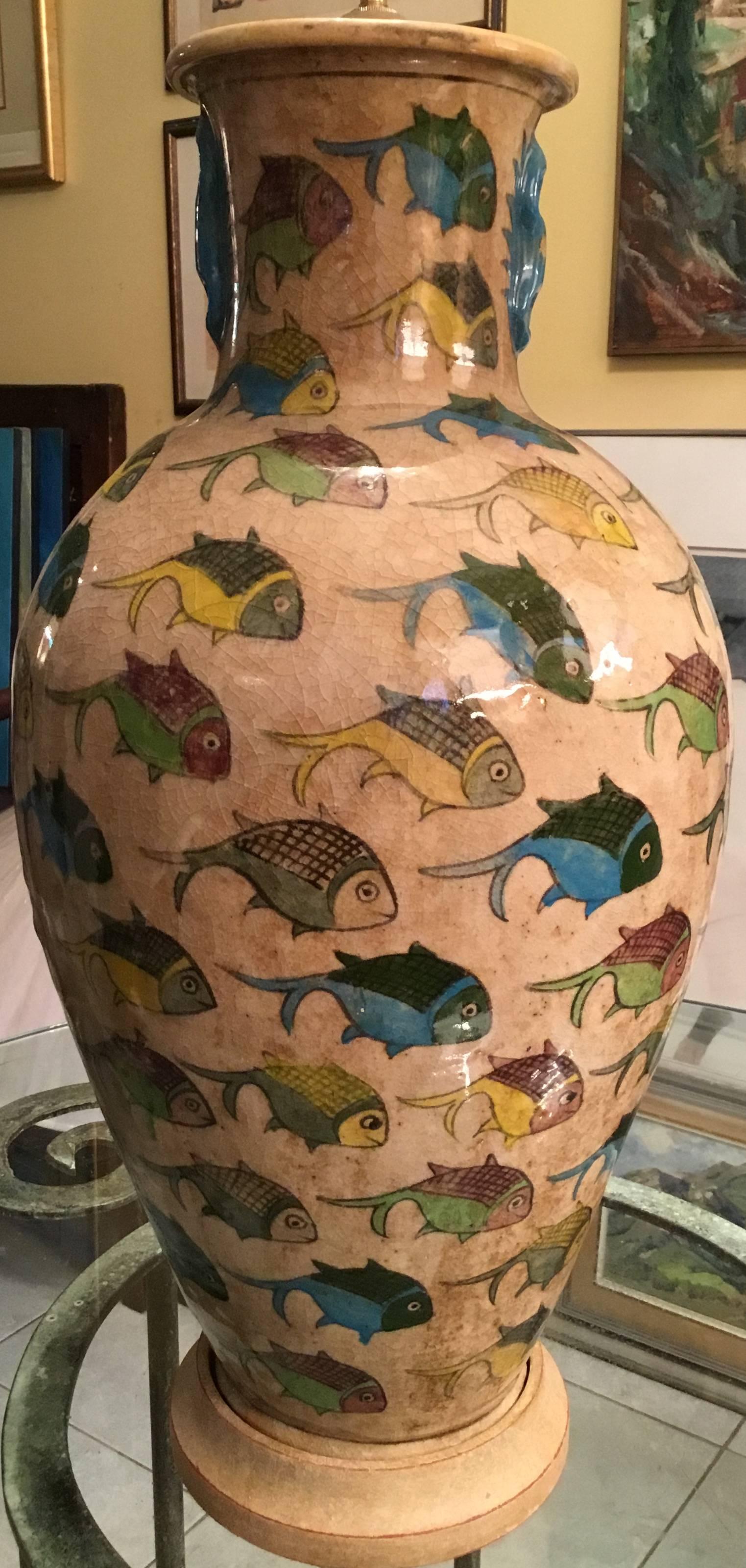 Antique Persian Ceramic Table Lamp at 1stDibs | persian lamps, persian ...