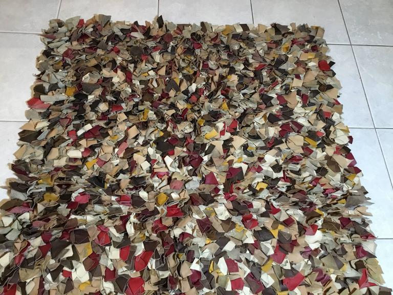 Scandinavia Patchwork Leather Rug at 1stDibs
