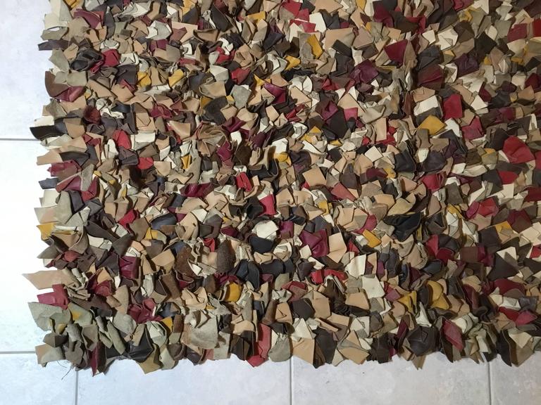 Scandinavia Patchwork Leather Rug at 1stDibs