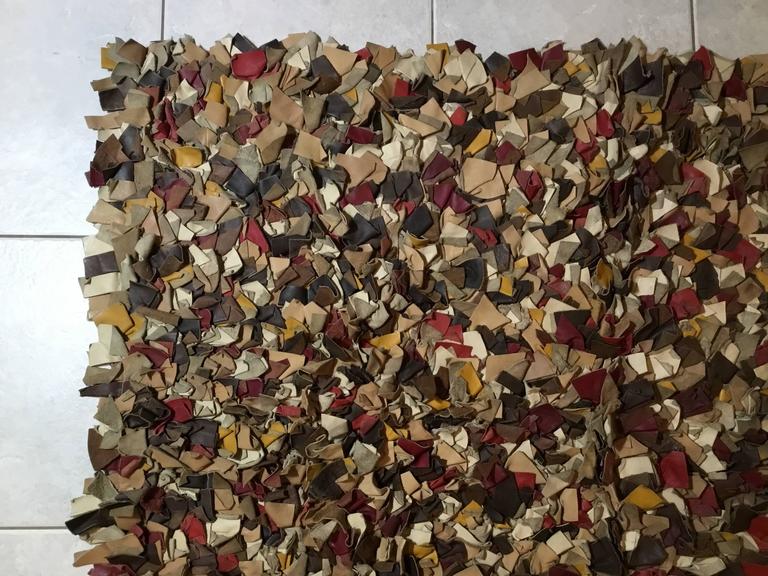 Scandinavia Patchwork Leather Rug at 1stDibs