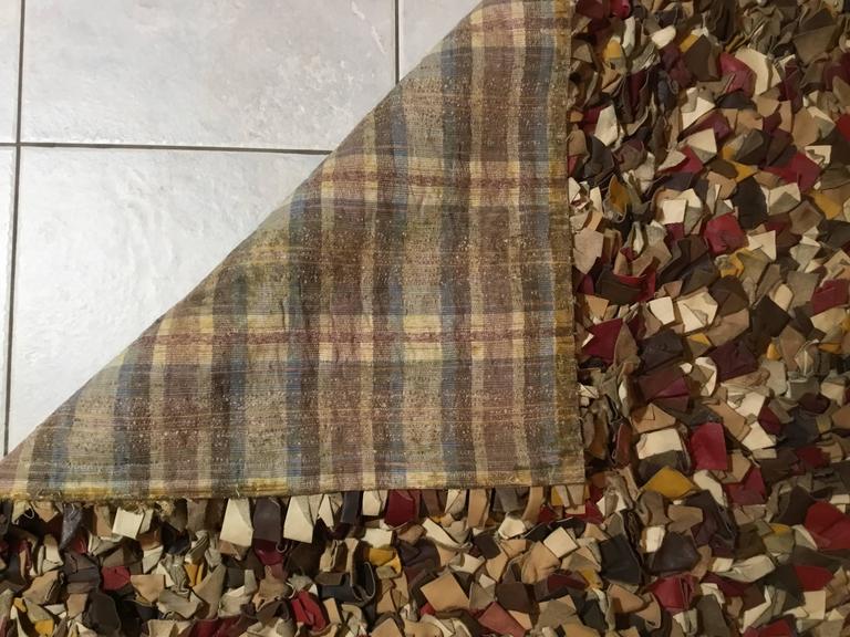 Scandinavia Patchwork Leather Rug at 1stDibs