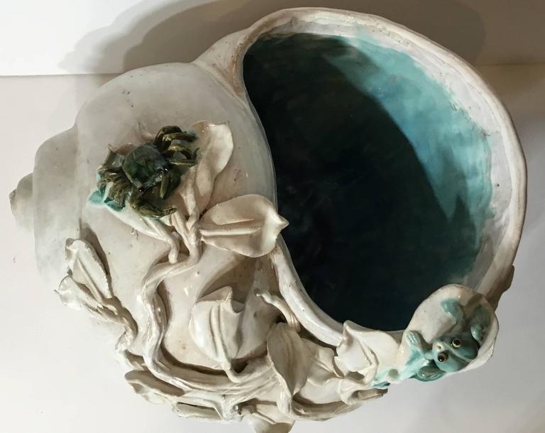 Decorative Ceramic Shell Planter at 1stDibs