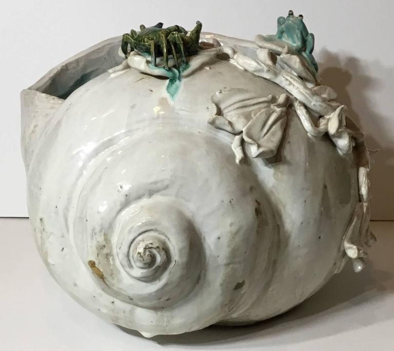 Decorative Ceramic Shell Planter at 1stDibs