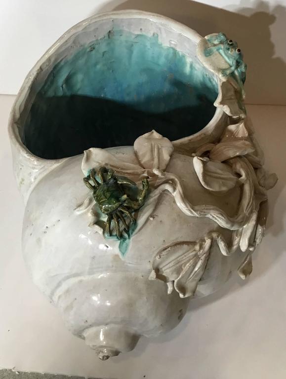 Decorative Ceramic Shell Planter at 1stDibs