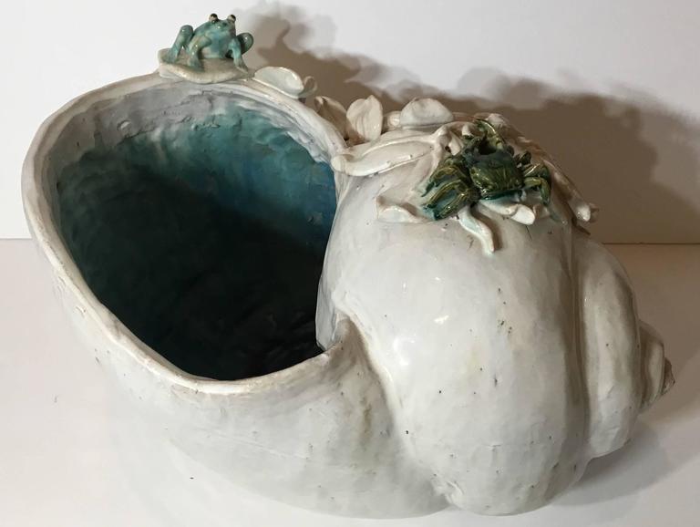 Decorative Ceramic Shell Planter at 1stDibs