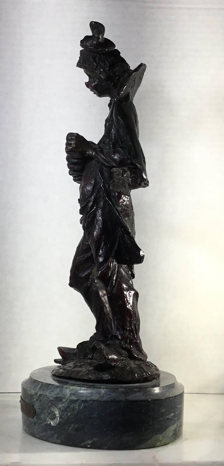 Bronze Clown by A. Santini For Sale at 1stDibs