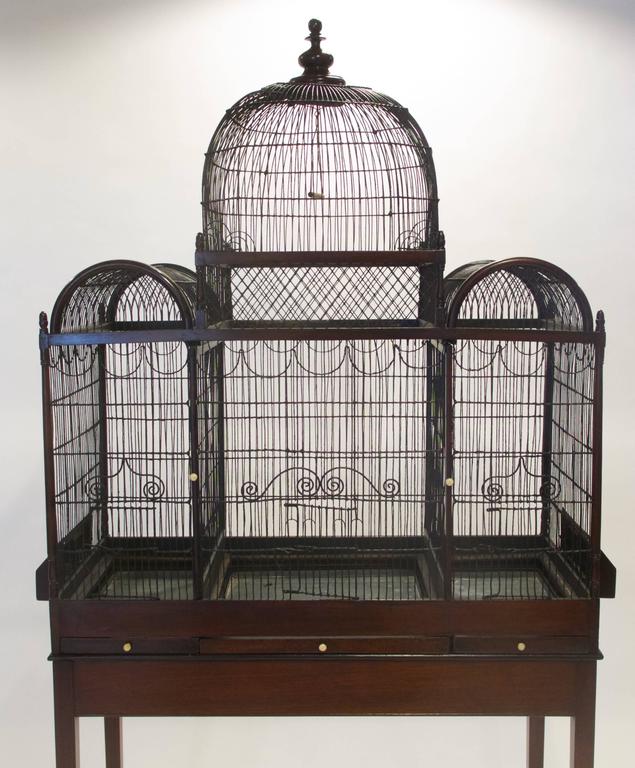 Fine and Rare English George III Birdcage on Stand, circa 1780 For Sale ...