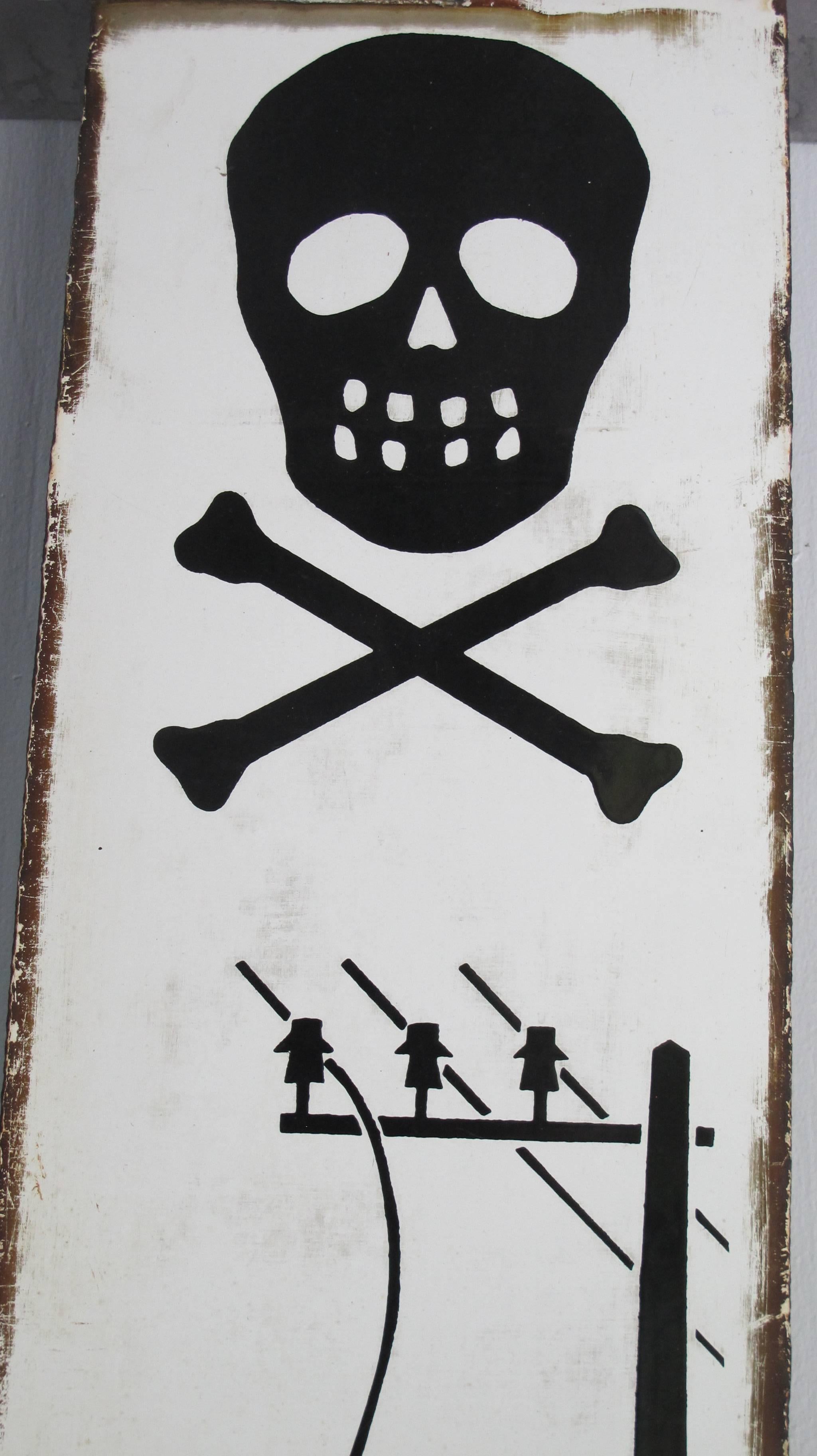 Pair of Skull and Crossbones Warning Signs For Sale at 1stDibs | skull ...