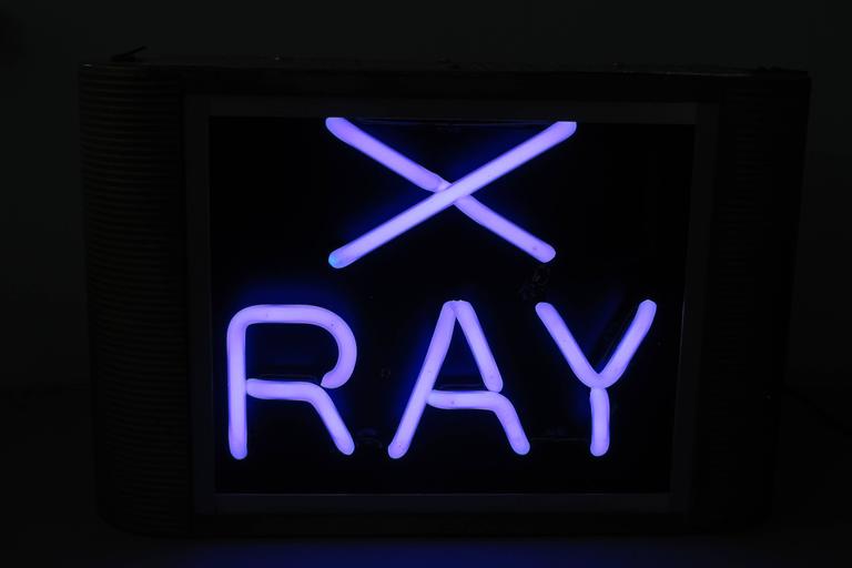 X-Ray Neon Sign in Metal Case at 1stDibs