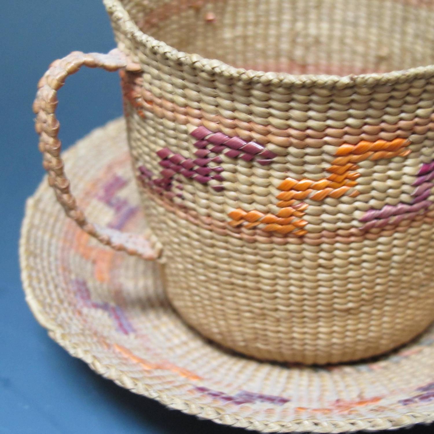 Pair of American Indian Basketry Cup and Saucers from the Northwest ...