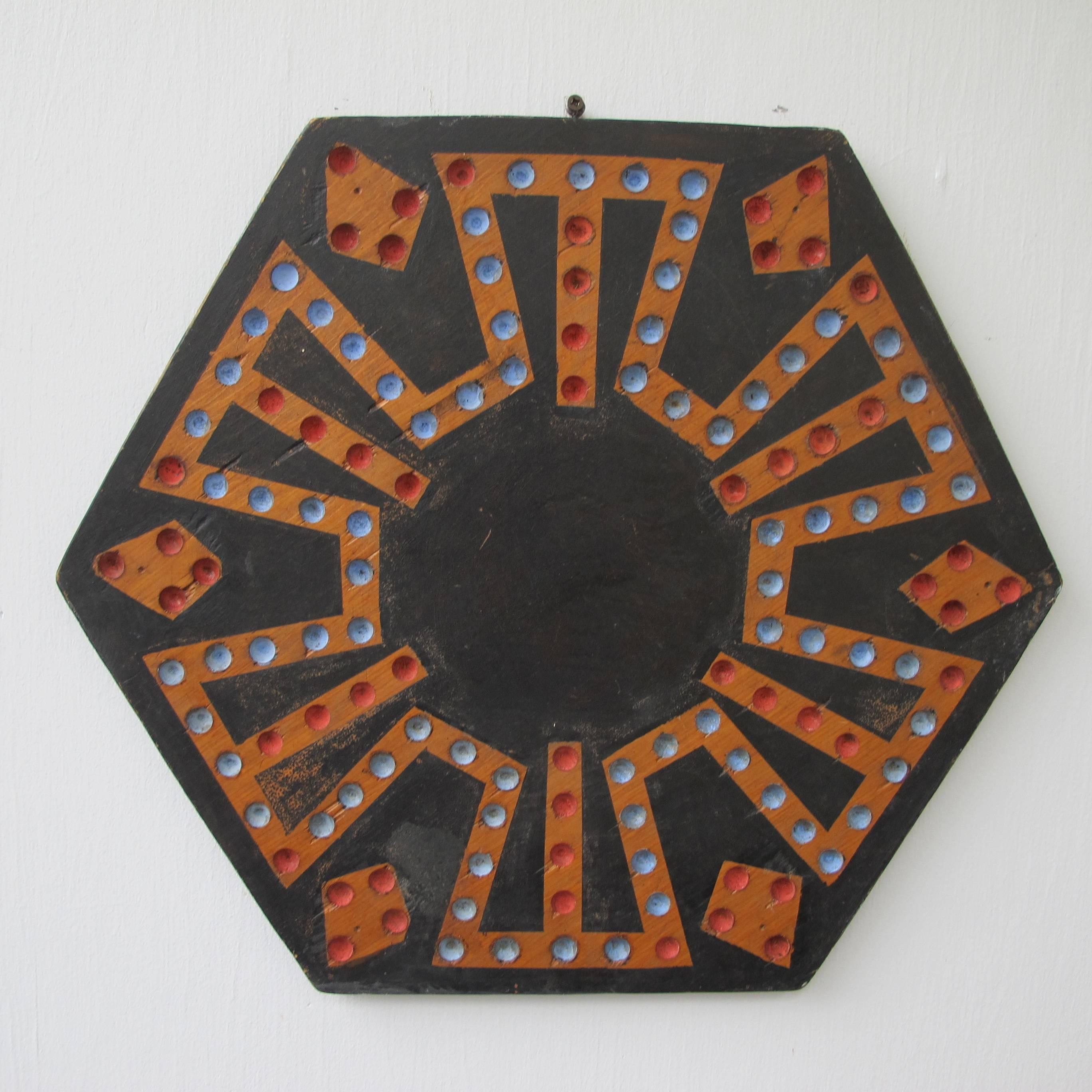 Hexagonal Parchesi Game Board for Marbles at 1stDibs
