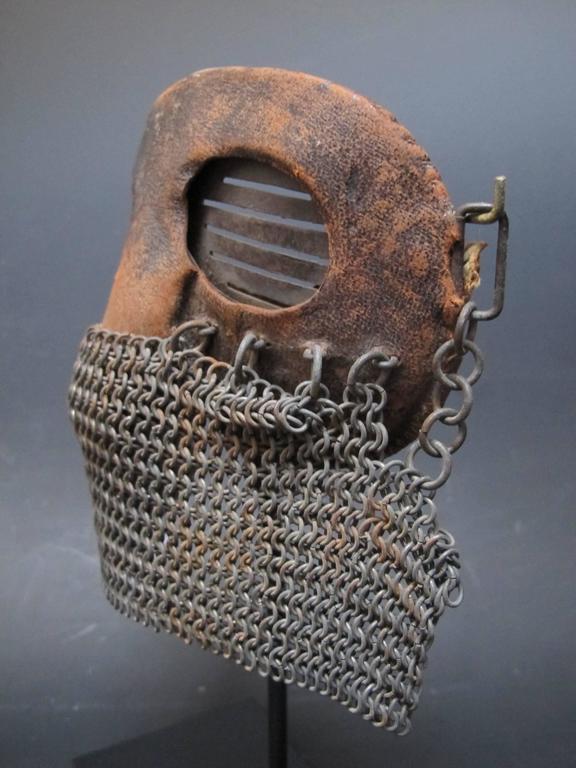 Tank Operators Mask from WWI of Iron Leather and Chain Mail at 1stDibs ...