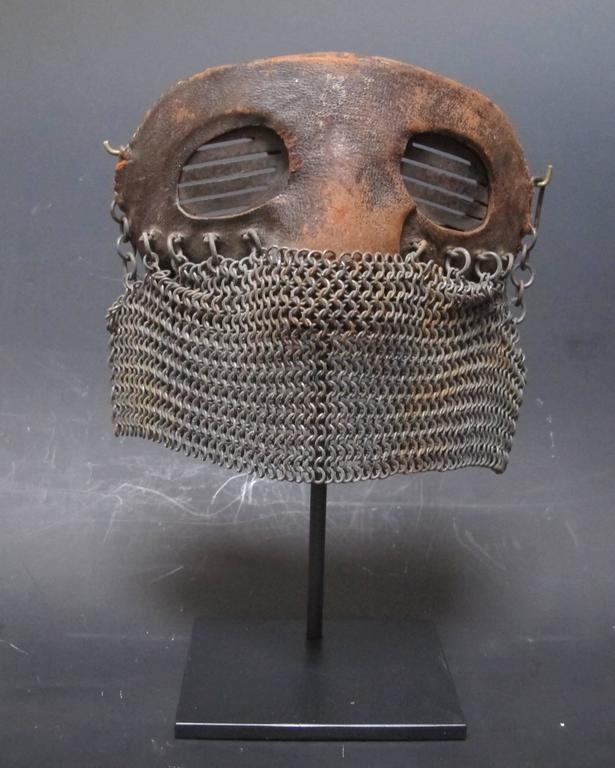 Tank Operators Mask from WWI of Iron Leather and Chain Mail at 1stDibs ...