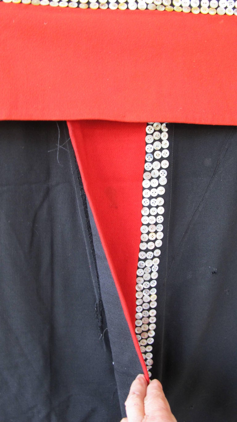 NWC Ceremonial Wool Button Blanket For Sale at 1stdibs