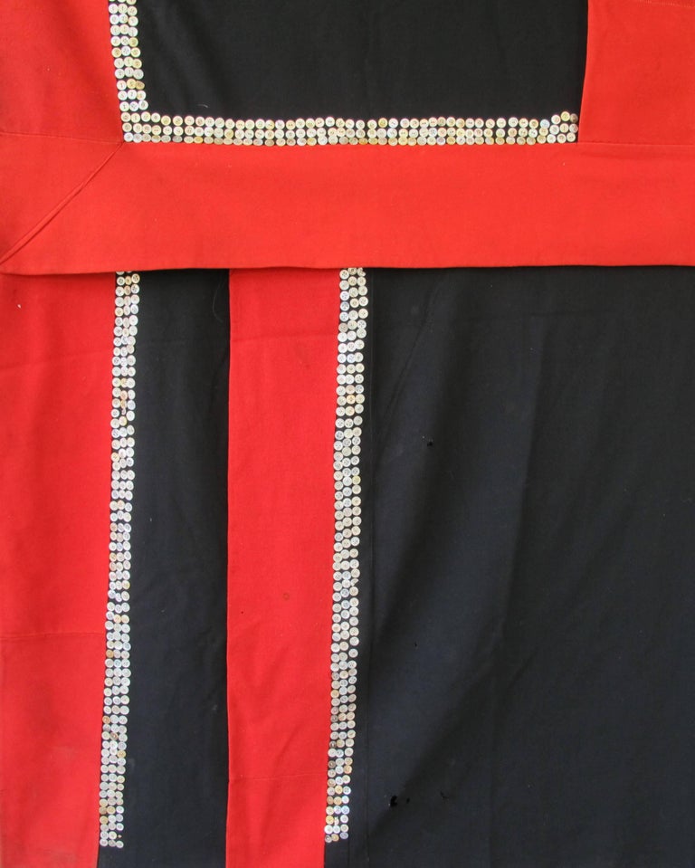 NWC Ceremonial Wool Button Blanket For Sale at 1stdibs