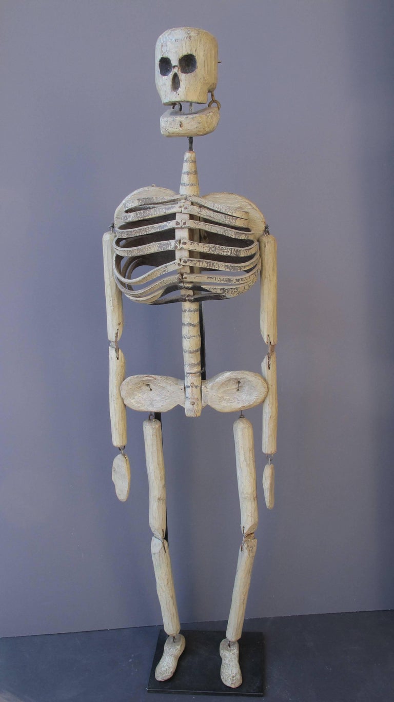 Wood and Leather Skeleton Puppet from Odd Fellows Lodge at 1stDibs