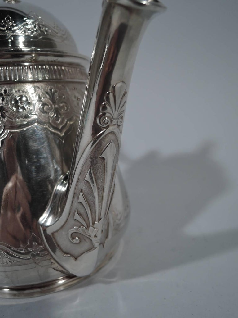 Antique Gorham Aesthetic Coin Silver Teapot with Medallions For Sale at ...