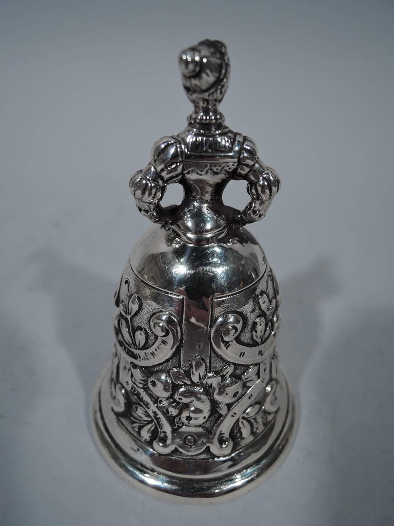 Antique European Silver Dinner Bell with Renaissance Woman For Sale at ...